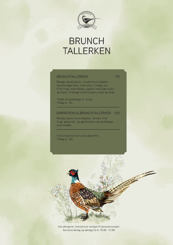 Se menuen i Restaurant Fasaneriet